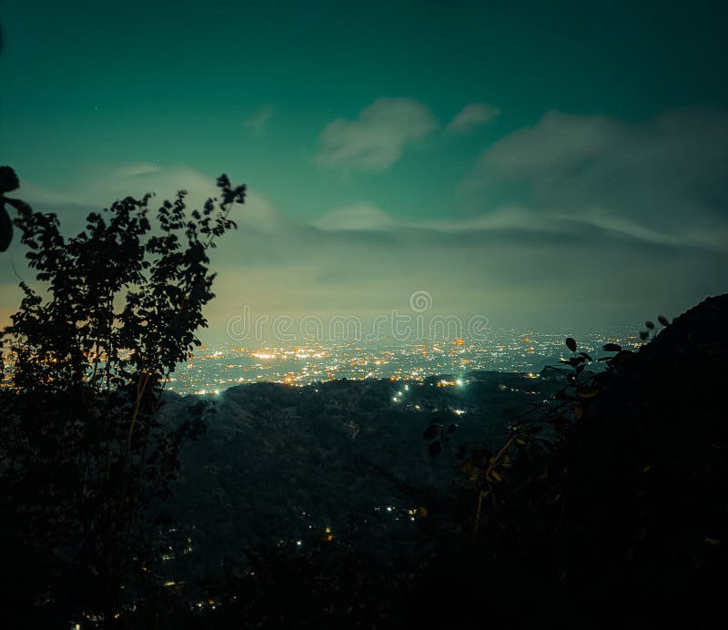 The Beauty of the City from the Hills of Java Stock Image - Image of ...