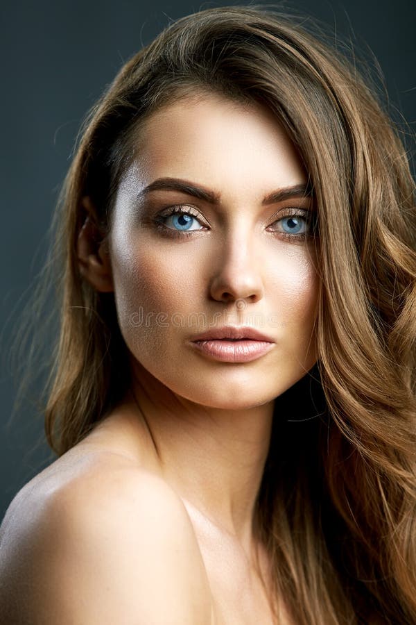 Beauty Close Up Studio Portrait Stock Image - Image of elegance ...