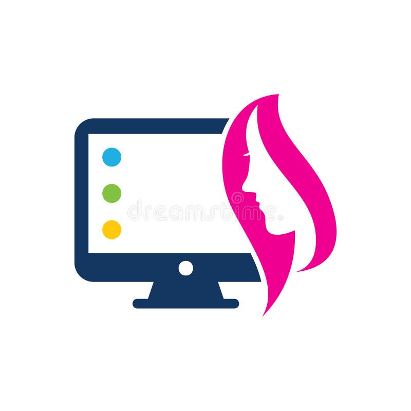 Beauty Computer Logo Icon Design Stock Vector - Illustration of design ...