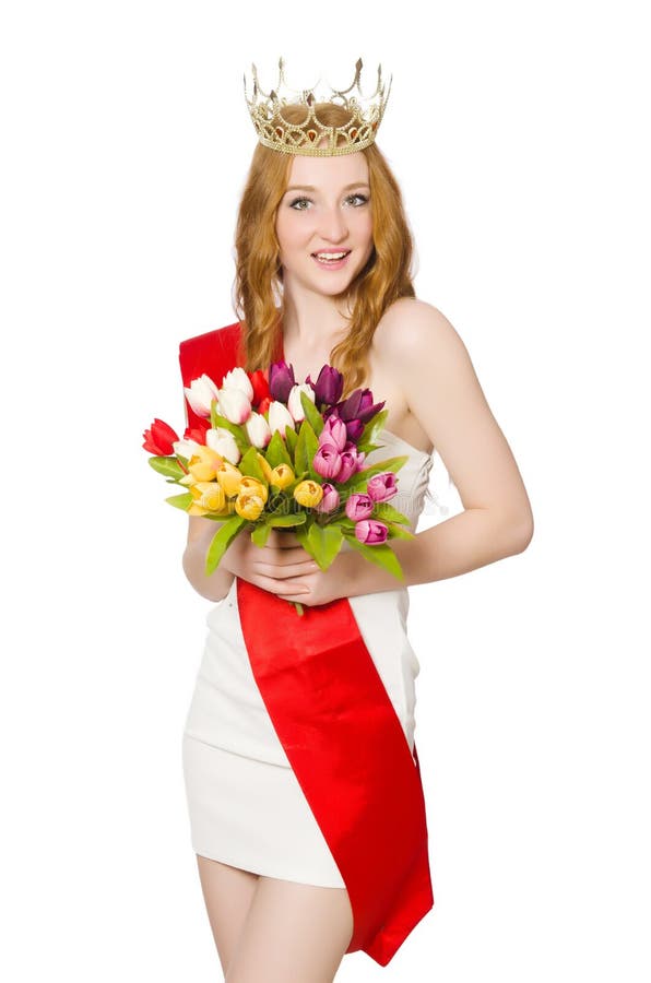 Beauty Contest Winner Isolated Stock Photo - Image of contest, gorgeous ...