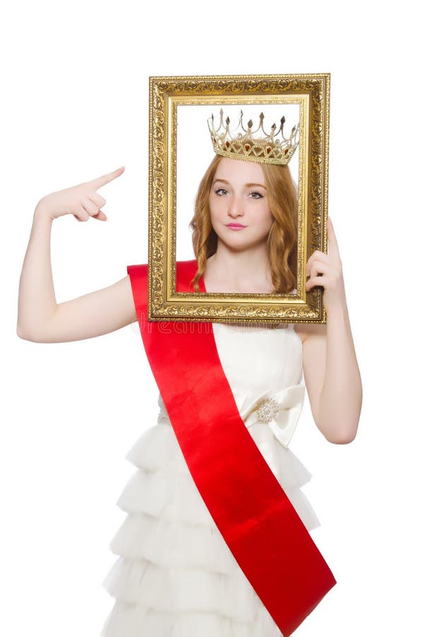 Beauty Contest Winner Isolated Stock Image - Image of isolated, glamour ...