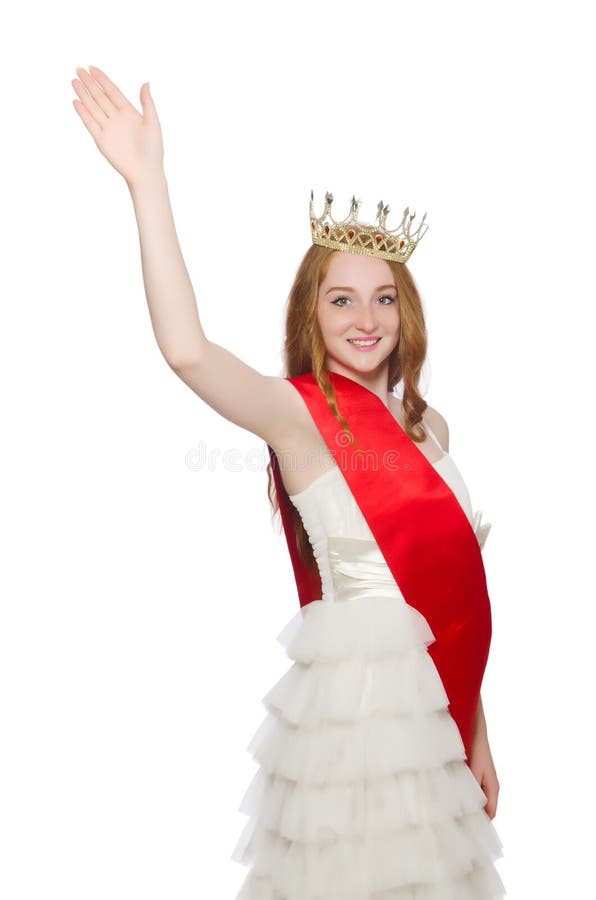 Beauty Contest Winner Isolated Stock Image - Image of gorgeous, female ...