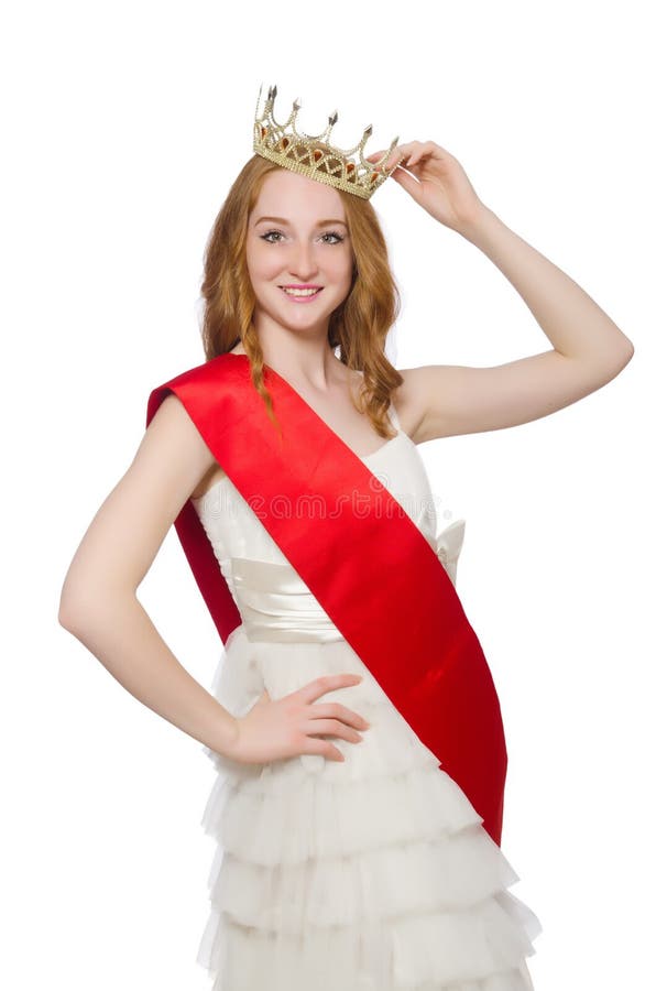 Beauty Contest Winner Isolated Stock Photo - Image of fashion, elegance ...