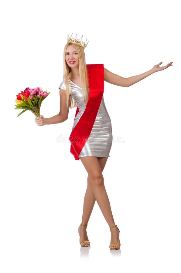 Beauty Contest Winner Isolated Stock Photo - Image of bright, contest ...