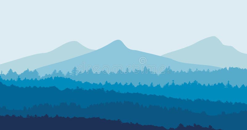 Cool Blue Mountains Nature Parallax Animation Stock Video - Video of ...