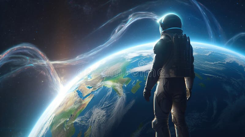 Beauty of the Cosmos, an Astronaut Looking at Earth from Space ...