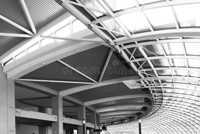 The Beauty of Curve Structure in Architectural Design. Stock Image ...
