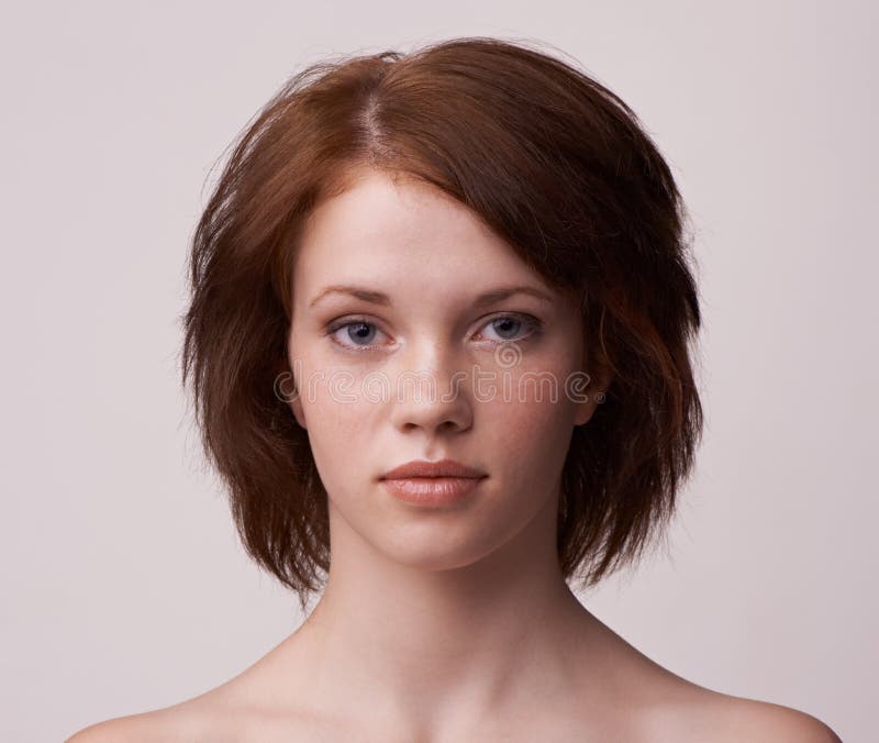 Beauty with an Edge. Closeup Portrait of a Young Model. Stock Photo ...