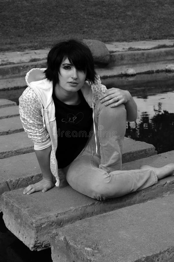 Beauty EMO Girl stock photo. Image of face, beauty, stone - 11179482