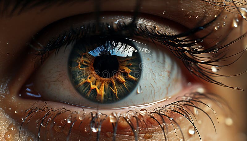 Beauty in the Eye Women and Men Staring at Camera Generated by AI Stock ...