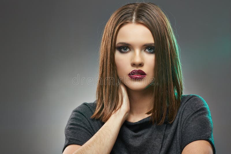 Beauty Face. Woman Touch Face. Stock Image - Image of glamour, health ...