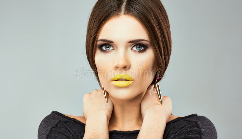 Beauty Face. Woman Touch Face. Isolated Stock Image - Image of clean ...