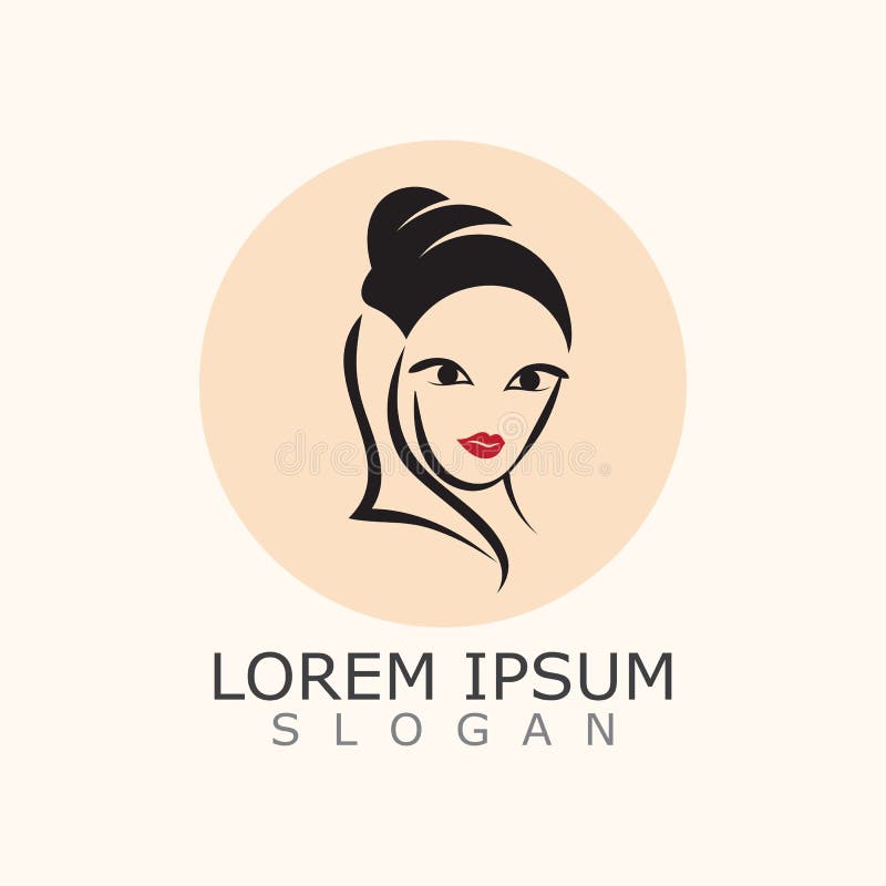 Beauty Face Woman Vector Illustration Template Logo Illustration Stock ...