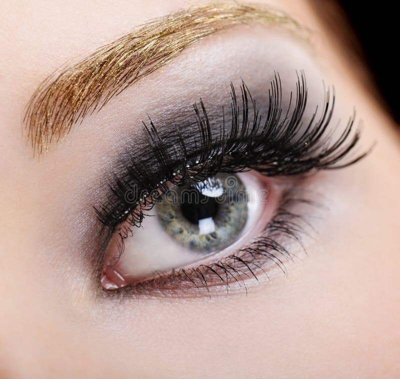 Beauty false eyelashes stock image. Image of close, look - 8257929