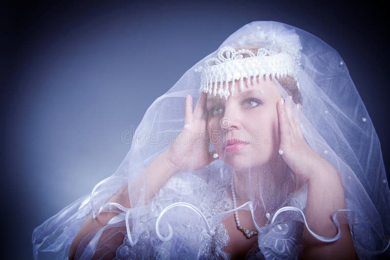 Beauty Female Wedding Studio Stock Image - Image of marriage, wedding ...