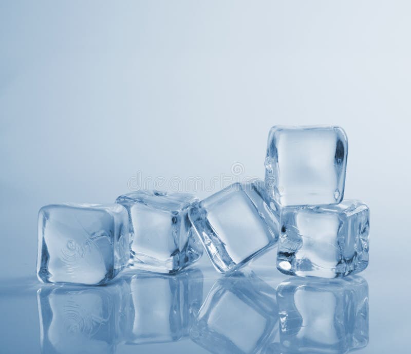 Beauty Five Fresh Ice Cubes Studio Shot Stock Image - Image of light ...