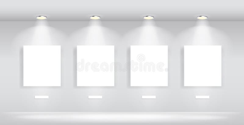 Beauty Gallery Interior with Empty Frames Stock Illustration - Illustration of empty, hall: 31263288