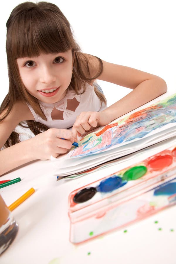Beauty girl paint stock photo. Image of paint, girls - 19017396