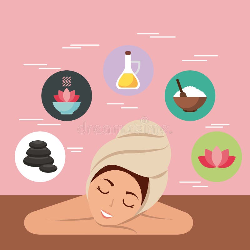 Beauty girl spa stock vector. Illustration of symbol - 93339746