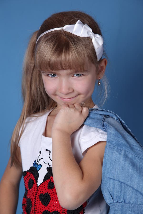 Beauty Girl with White Ribbon Stock Photo - Image of woman, life: 28289610
