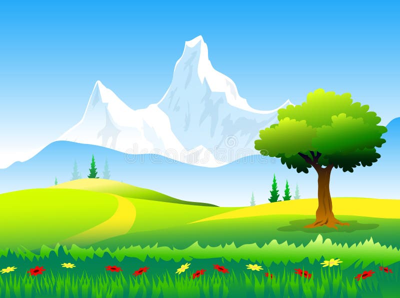 Beauty of Himalayas Peaks & Landscape Stock Vector - Illustration of ...