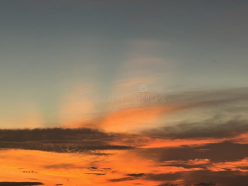 Beautiful Sky Background - Sunset Sunrise Sky with Light Clouds and ...