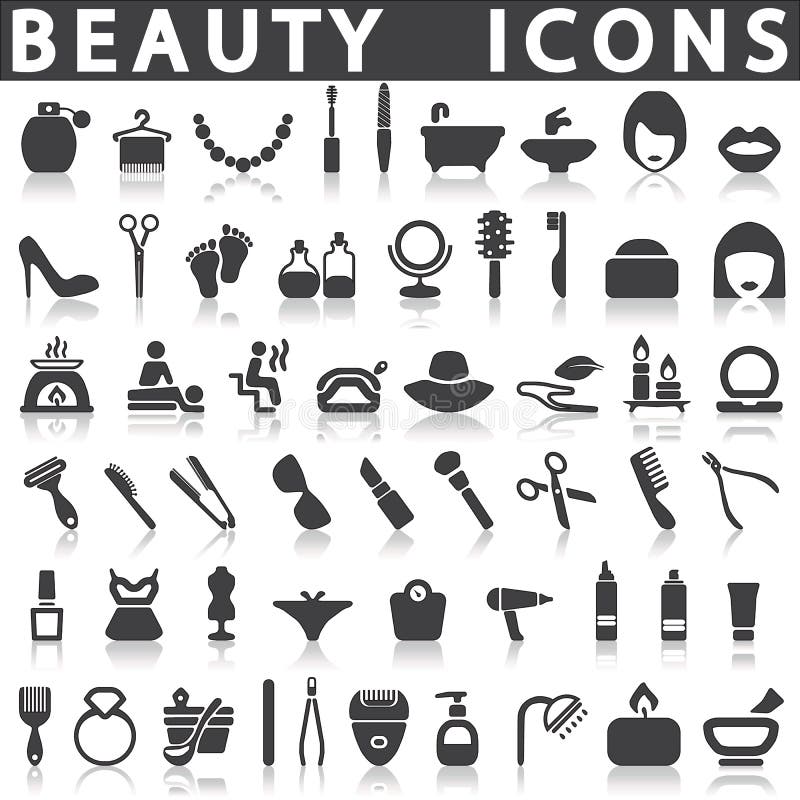 Beauty icons or symbols stock vector. Illustration of graphic - 4151196