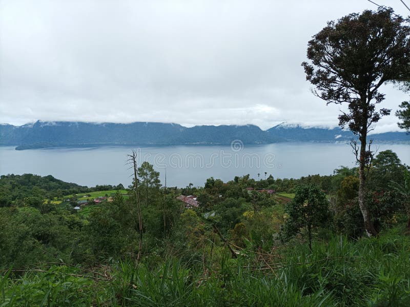 The Beauty of Lake Maninjau in West Sumatra Stock Photo - Image of lake ...