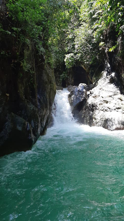 The Beauty of Leuwi Hejo Waterfall Stock Image - Image of forest, leuwi ...