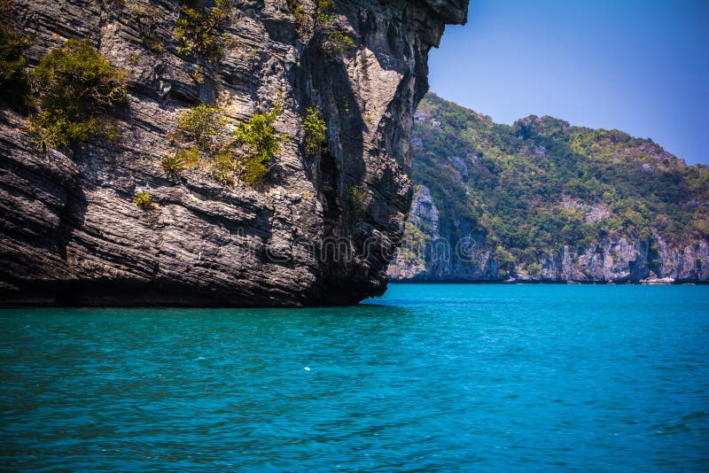 Beauty Limestone Rock in the Ocean Stock Photo - Image of relax, phuket ...