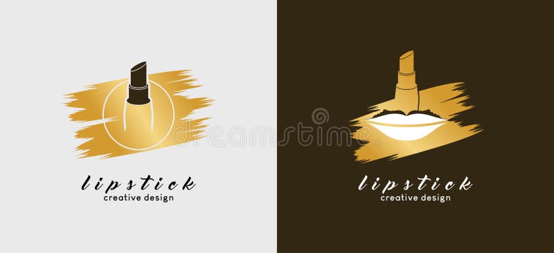 Lipstick Logo Design Template with Creative Inspiration Stock Vector ...