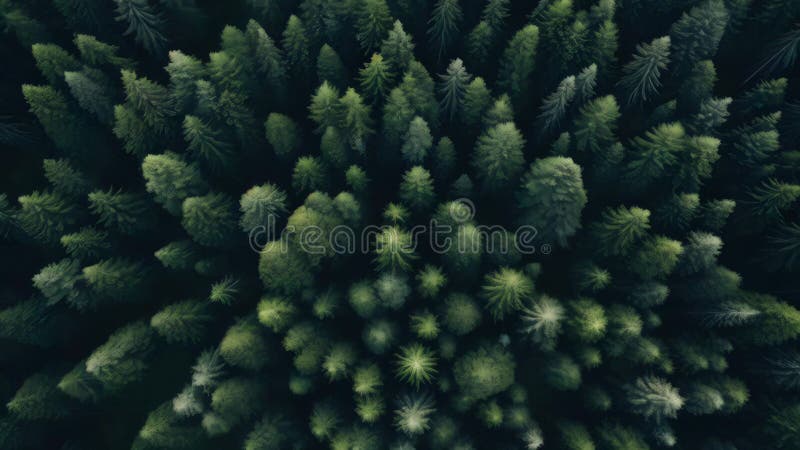 Beauty of Lone Pine Tree from Above Stock Illustration - Illustration ...