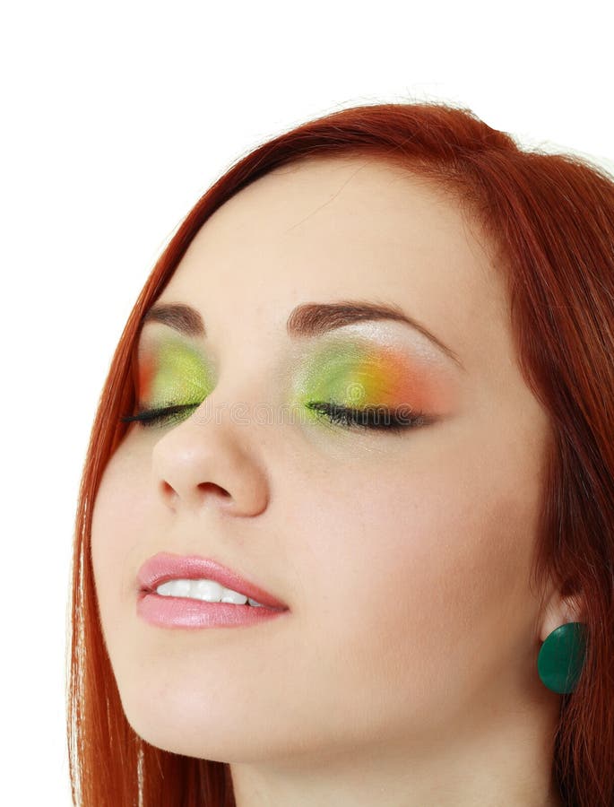 Beauty Make Up Woman Portrait Stock Image - Image of hair, eyes: 25955707