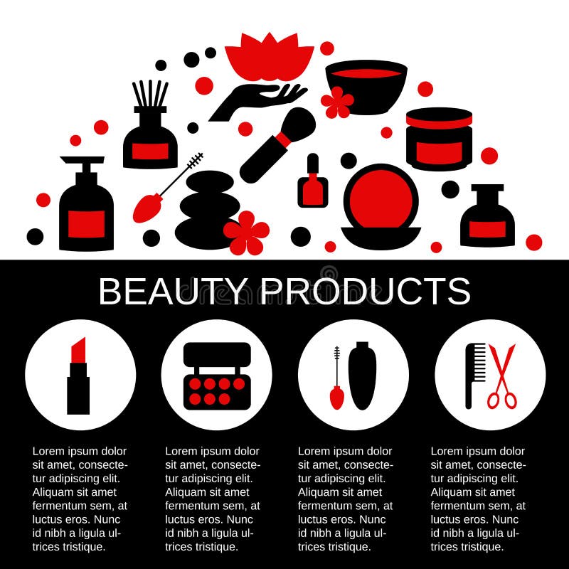 Beauty and makeup concept stock vector. Illustration of icons - 111461564