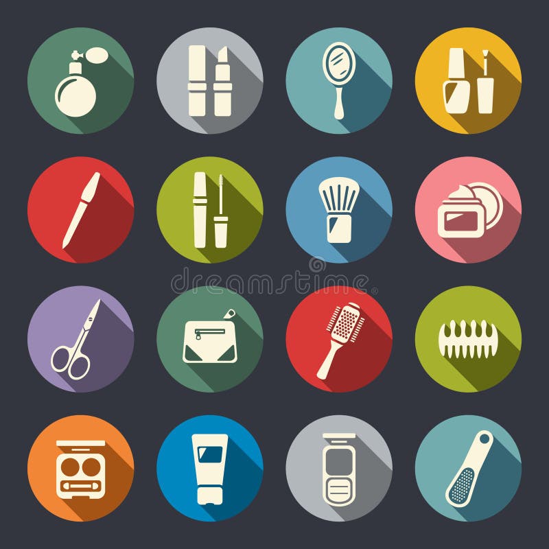 Beauty and makeup icons stock vector. Illustration of facial - 48729685