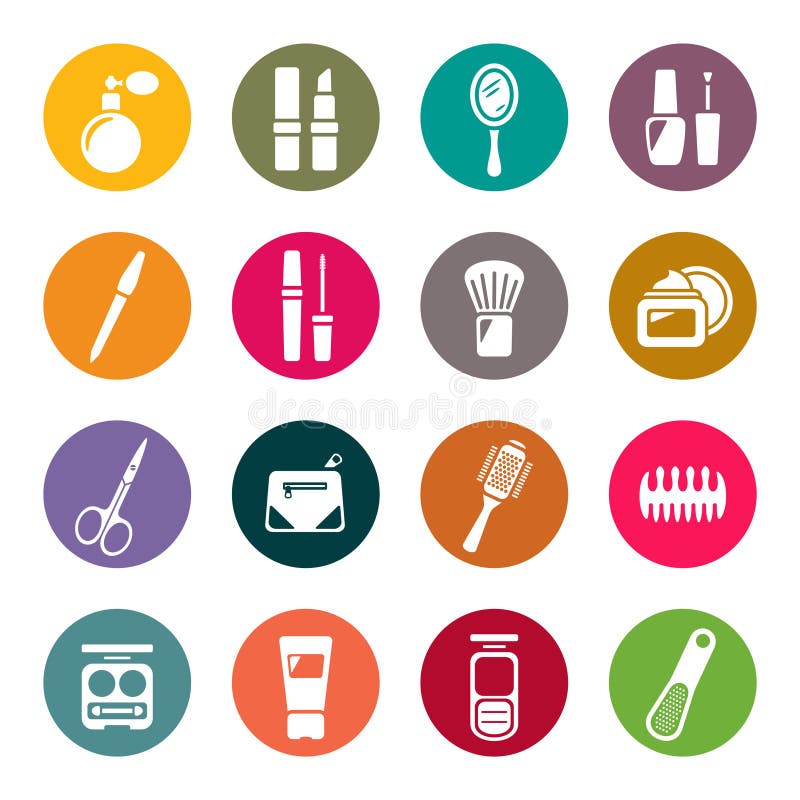 Beauty and makeup icons stock vector. Illustration of facial - 48729685
