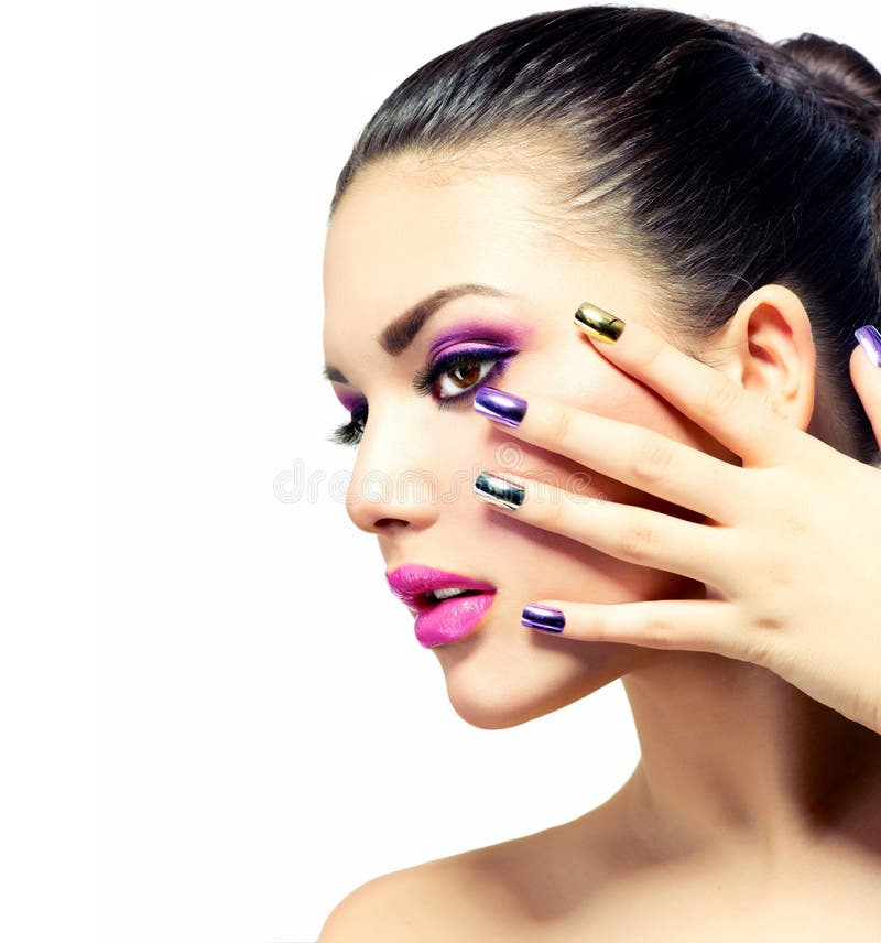 Beauty Makeup and Manicure stock image. Image of girl - 30312841