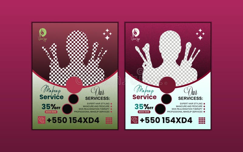 Beauty Makeup Service Social Media Post Design on Beauty Cares Social ...