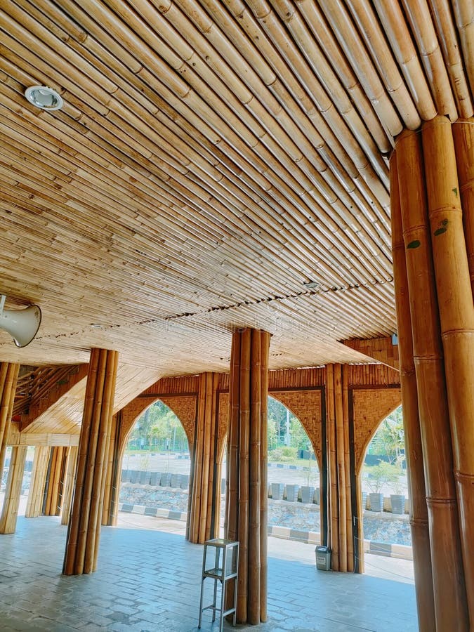 The Beauty Mosque of Bamboo Stock Photo - Image of floor, mosque: 266200278