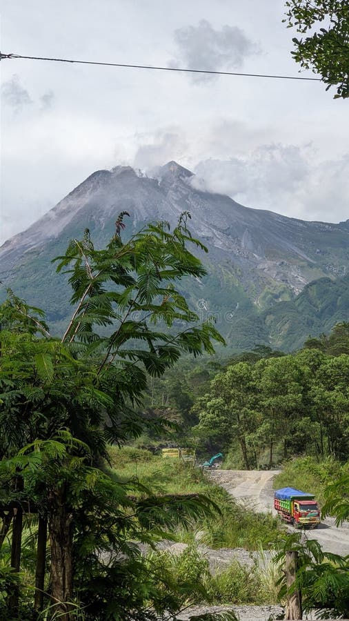 The Beauty of the Mountains is Visible Behind the Trees Stock Image ...
