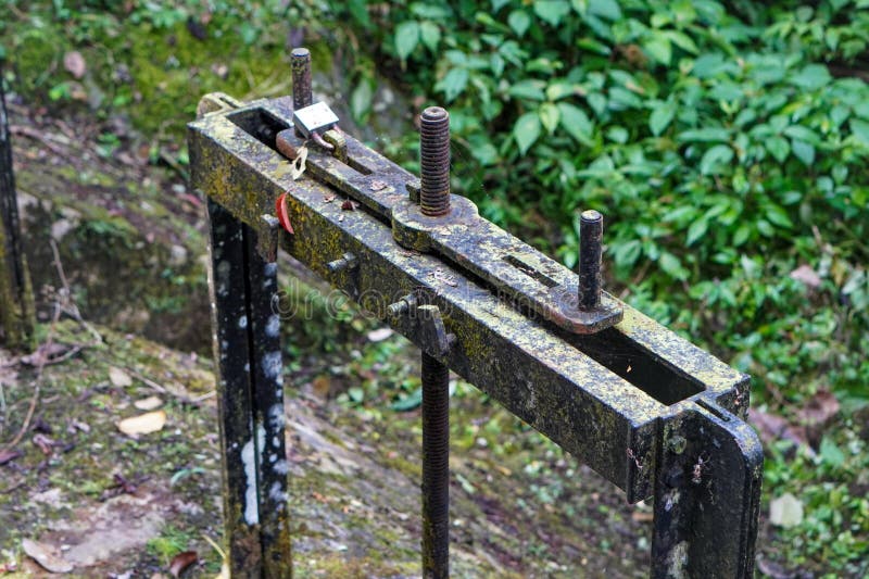 The Beauty of Muntu Waterfall in Banyumas Regency Stock Photo - Image ...