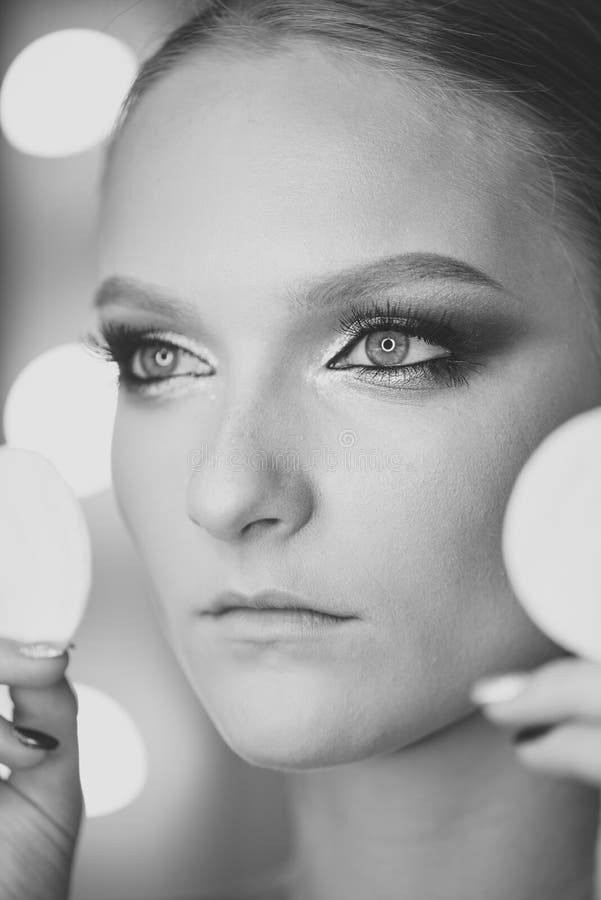 Beauty Natural Make Up For Young Woman Glowing Healthy Skin Stock