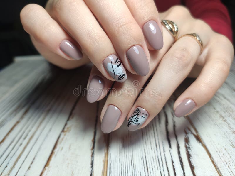The Beauty of the Natural Nails. Perfect Clean Manicure Stock Photo ...