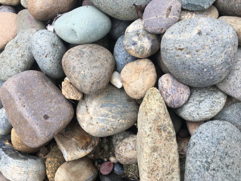 Pebbles on the Beach, Close Up of Stones on the Beach Stock Image ...