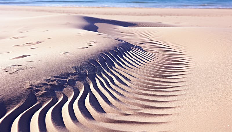 Beauty in Nature, Sand Dune Pattern, Arid Climate Generated by AI Stock ...