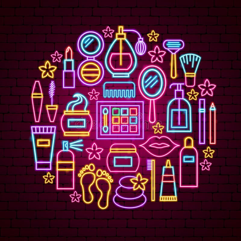 Beauty Cosmetics Concept stock vector. Illustration of brush - 111855736