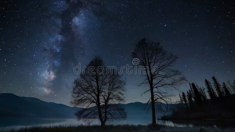 The Beauty of the Night Sky in March Stock Illustration - Illustration ...