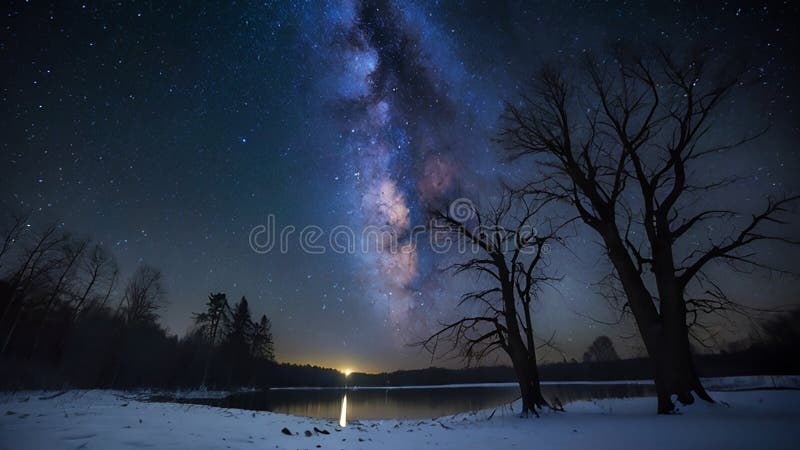 The Beauty of the Night Sky in March Stock Illustration - Illustration ...
