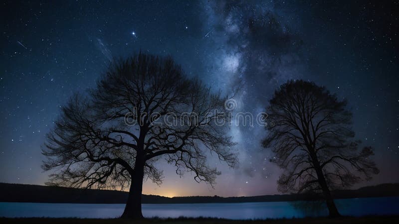 The Beauty of the Night Sky in March Stock Illustration - Illustration ...