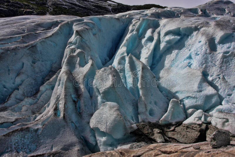 Beauty of the Norwegian Glacier Fields Stock Image - Image of water ...